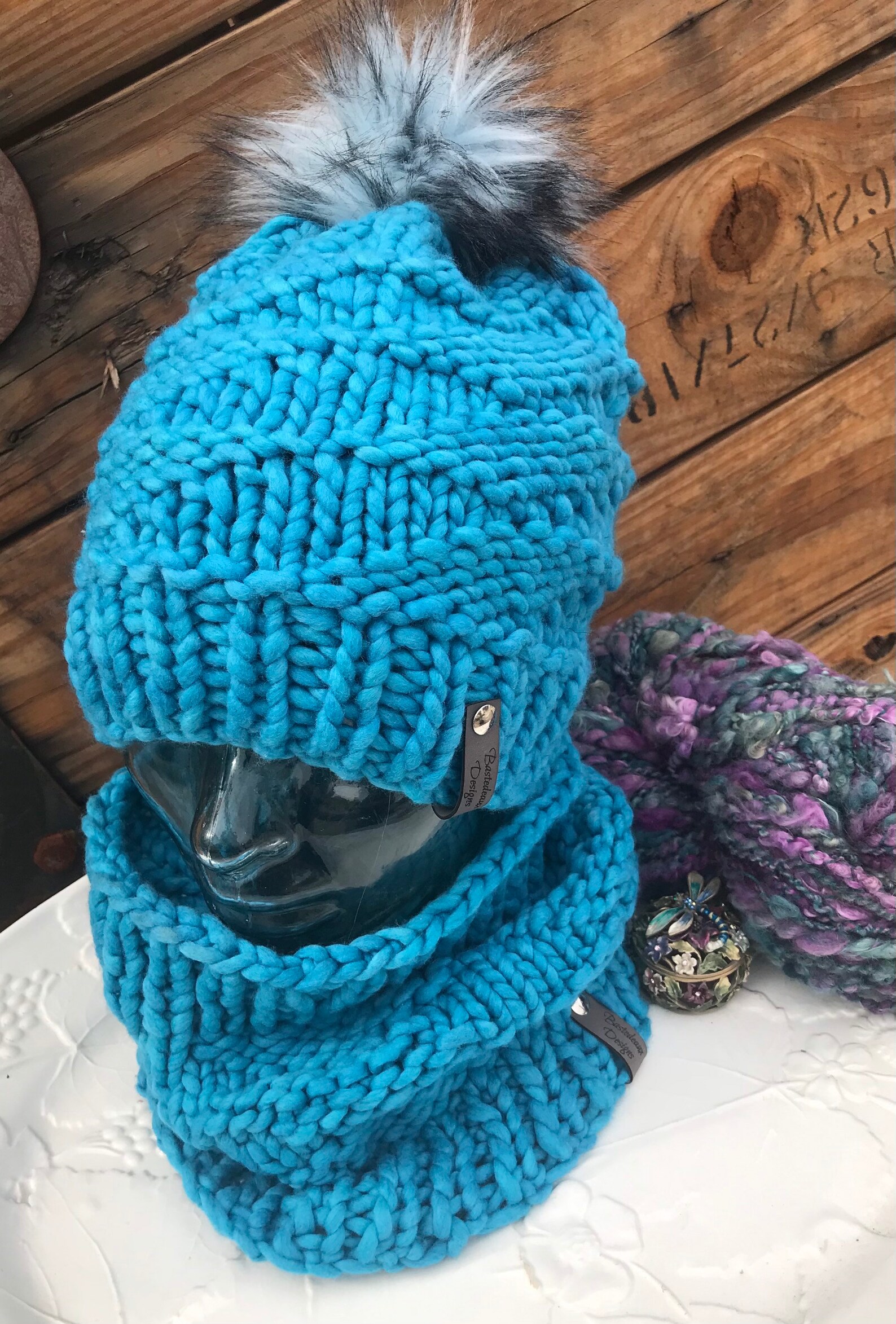 Luxury Cowl Adult Cowl Wool Cowl Blue Cowl Cowl Knitted - Etsy