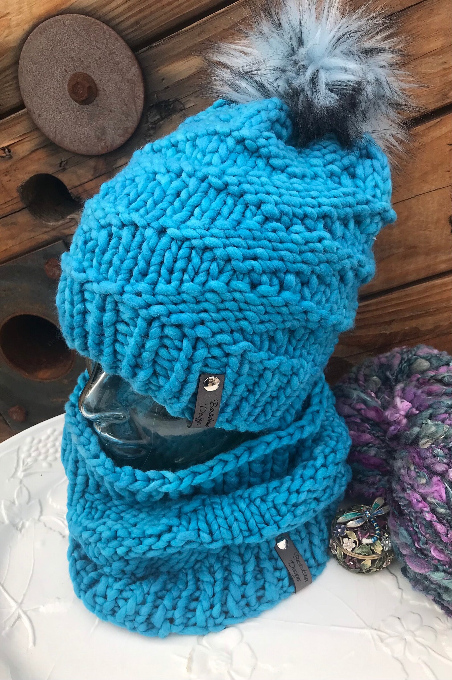 Luxury Cowl Adult Cowl Wool Cowl Blue Cowl Cowl Knitted - Etsy