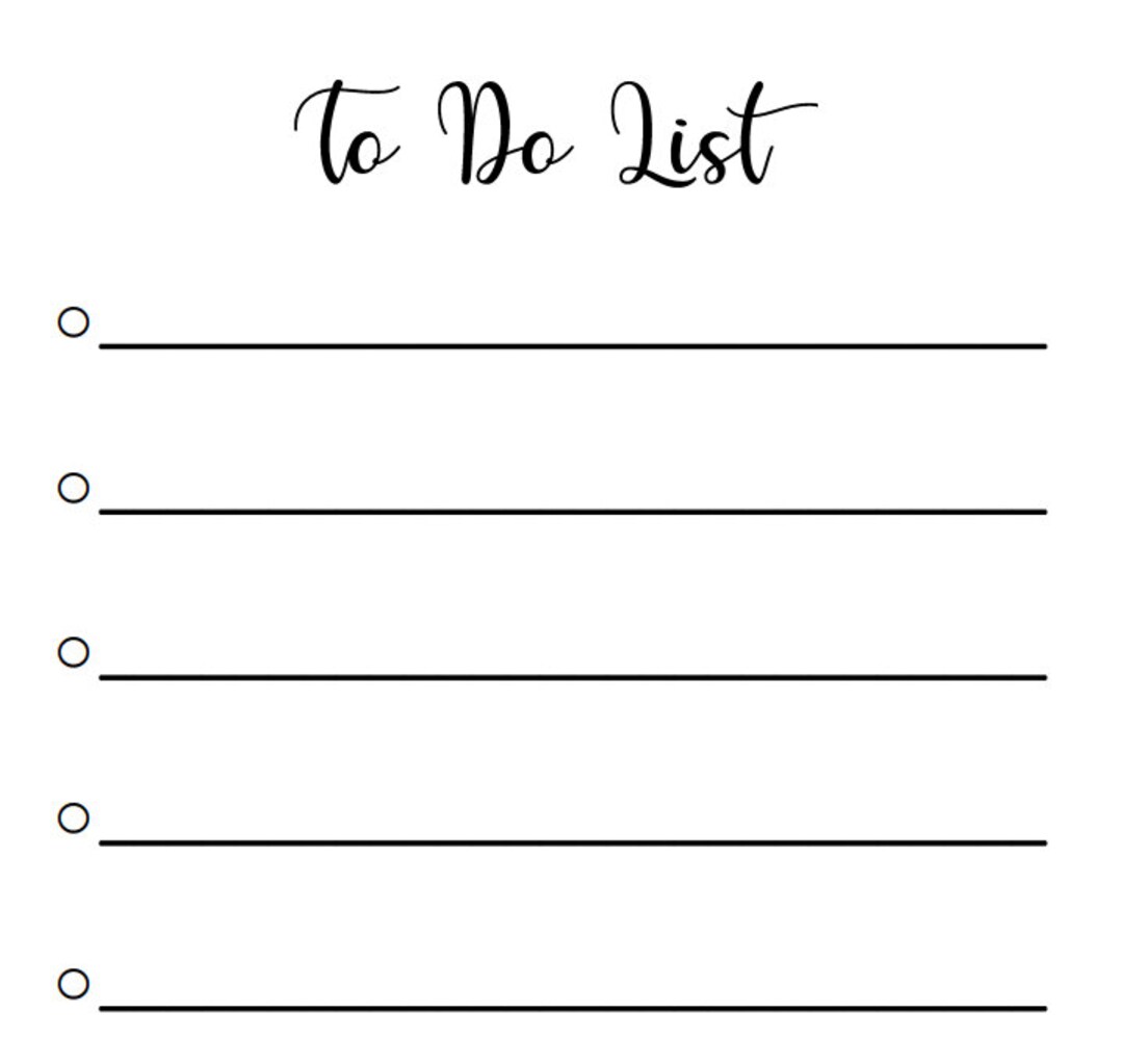 Simple to Do List PDF - Etsy