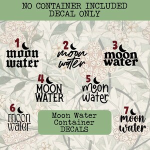 Moon Water Bottle Label Decal, Moon Water Label, Moon Water Decal, Moon ...