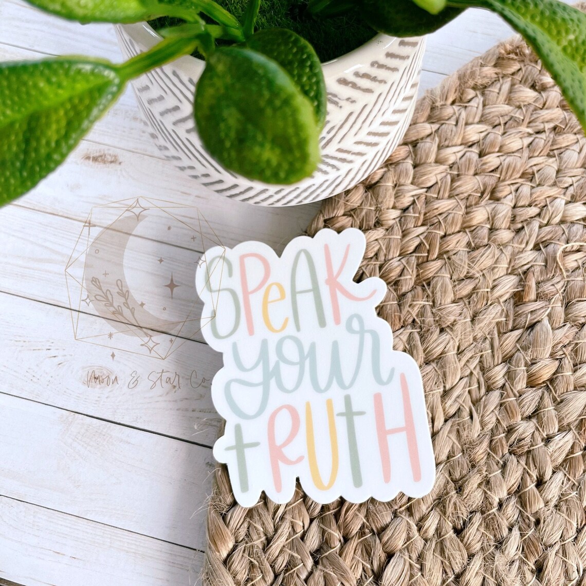 Speak Your Truth Sticker Stickers Laptop Sticker Laptop - Etsy