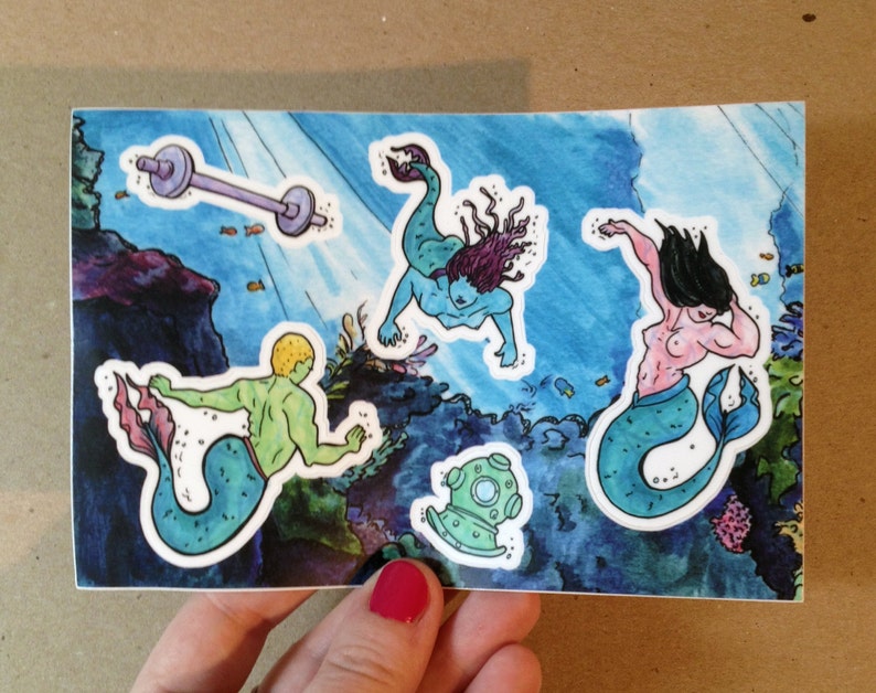 BUFF MERMAIDS 4x6 Sticker Sheets - Etsy