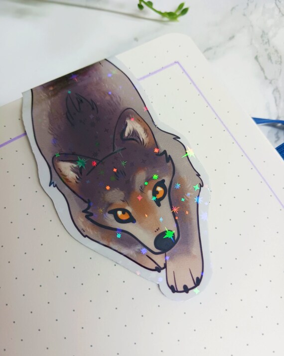 Magnetic Holographic Wolf Bookmark Book Accessory - Etsy