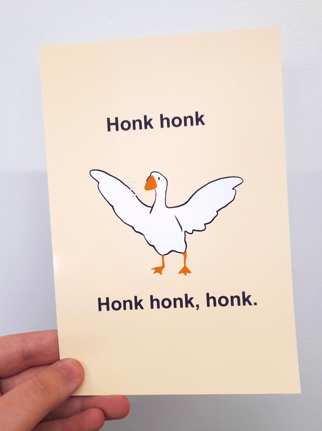 Honk Honk, Honk, Goose A5 Print, Funny Meme, Goose Print - Etsy