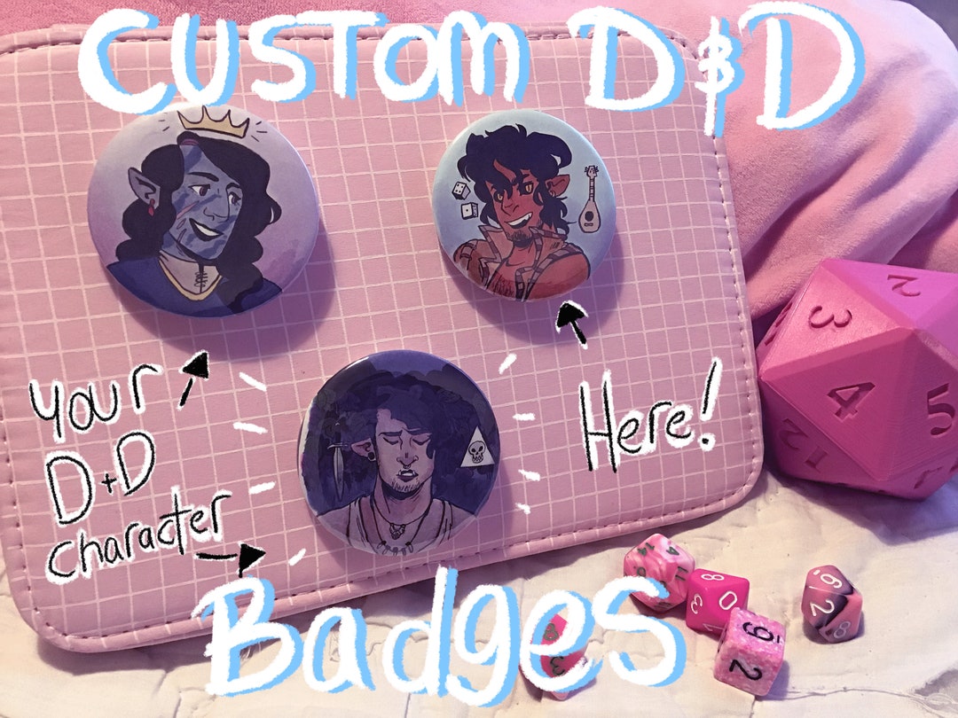 Custom D&D Character Badges 58mm - Etsy