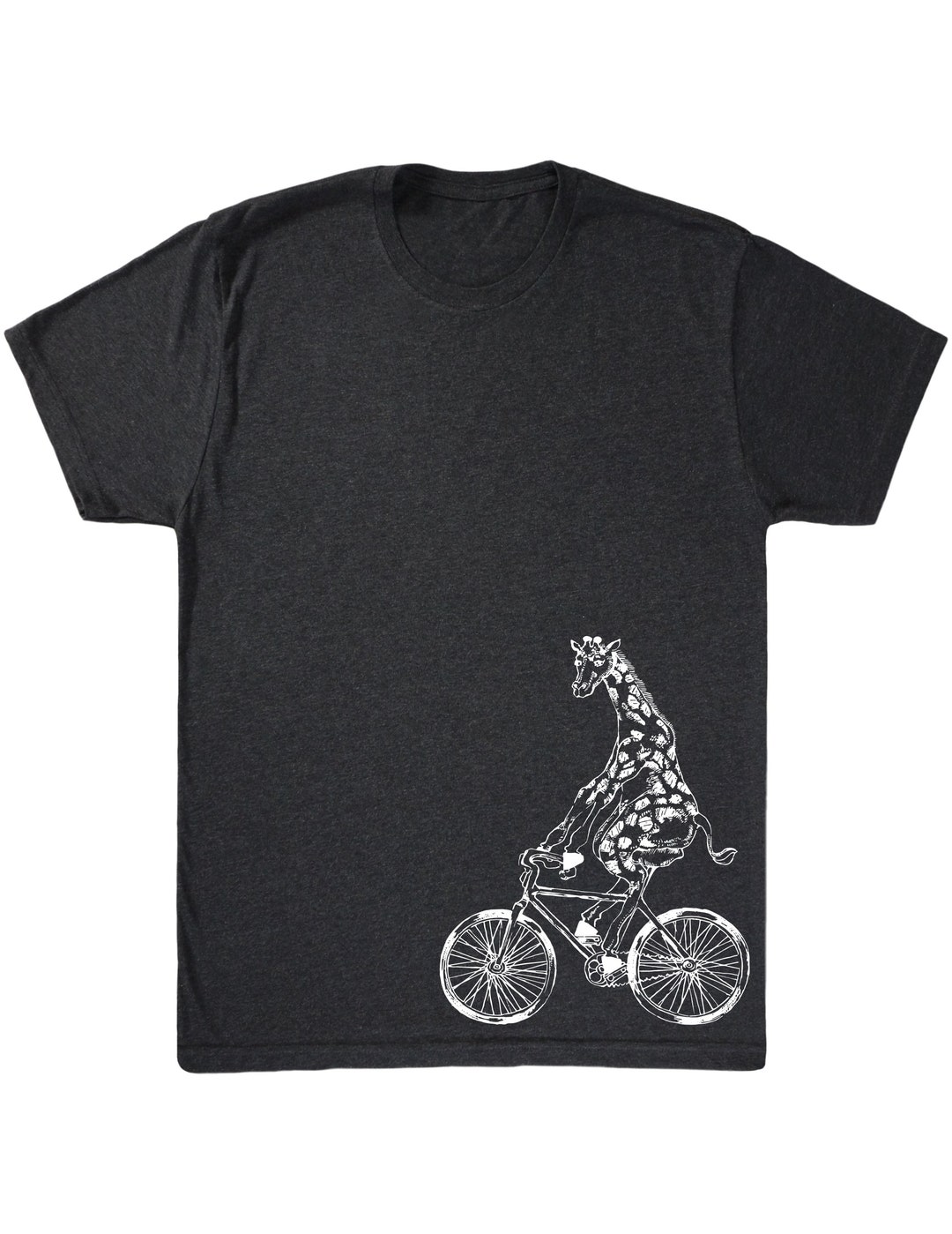 Giraffe Cycling Bicycle Men's T-shirt Tri-blend Gift for Him Boyfriend ...