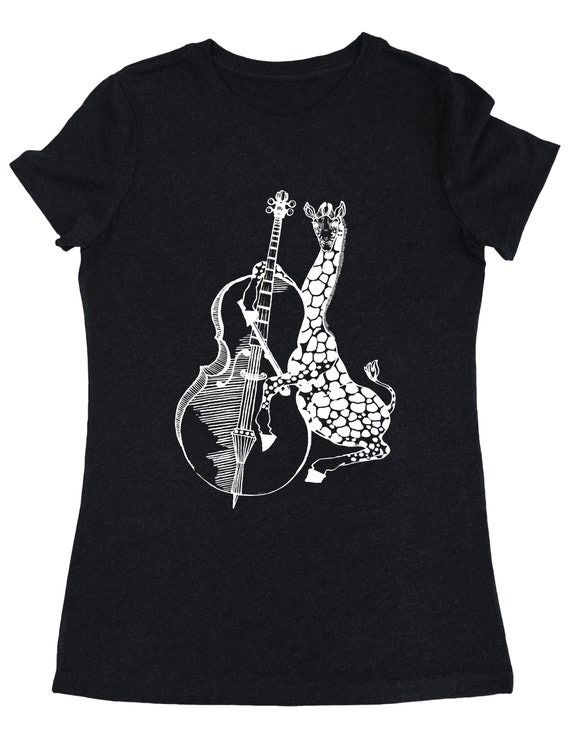 Giraffe Playing Cello Women's T-Shirt Tri-Blend Gift for | Etsy