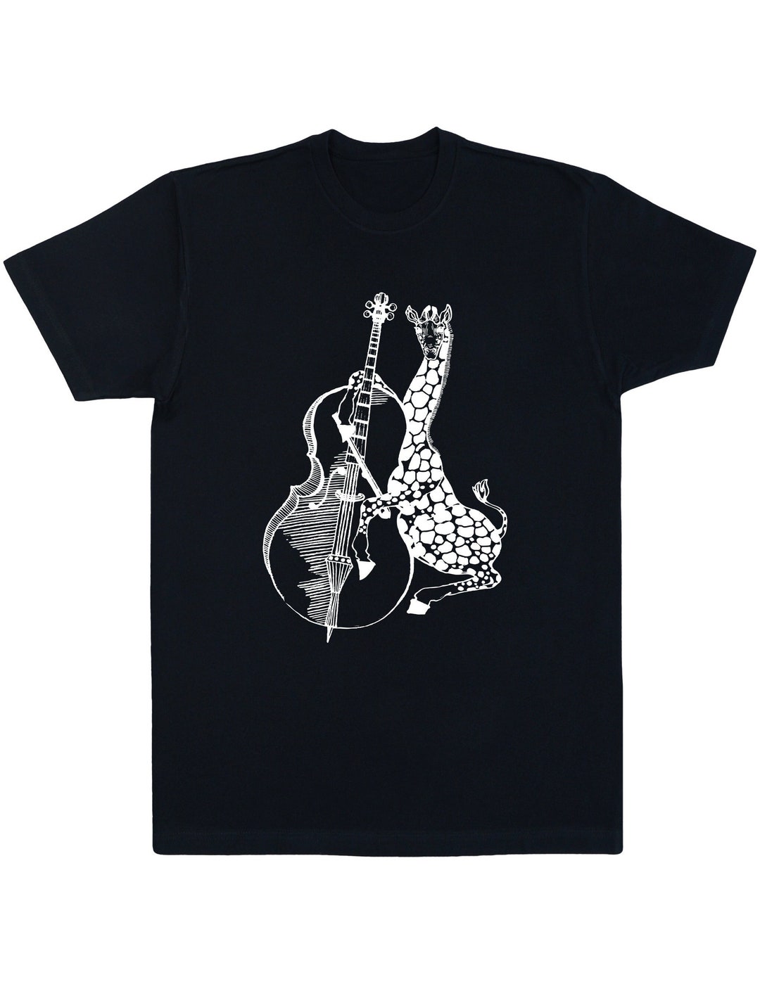 Giraffe Playing Cello T-shirt, Funny Musician Shirt for Men, Cute Giraffe Tshirt, Animal Lover ...