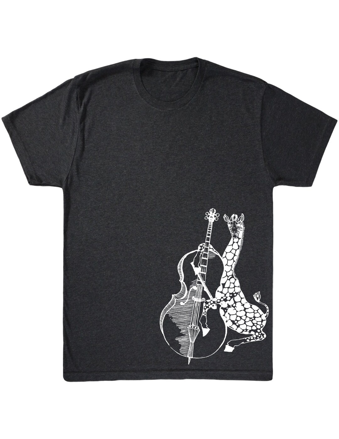 Giraffe Playing Cello T-shirt, Funny Musician Shirt for Men, Cute Giraffe Tshirt, Animal Lover ...