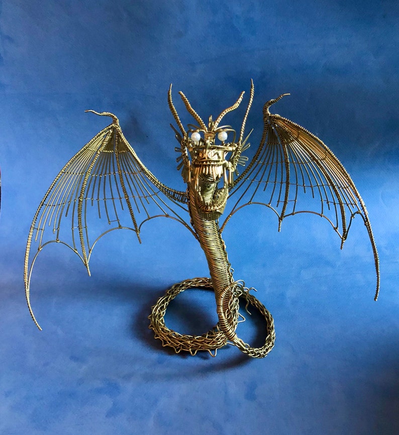 Wire Dragon and Baby Dragon Handmade | Etsy