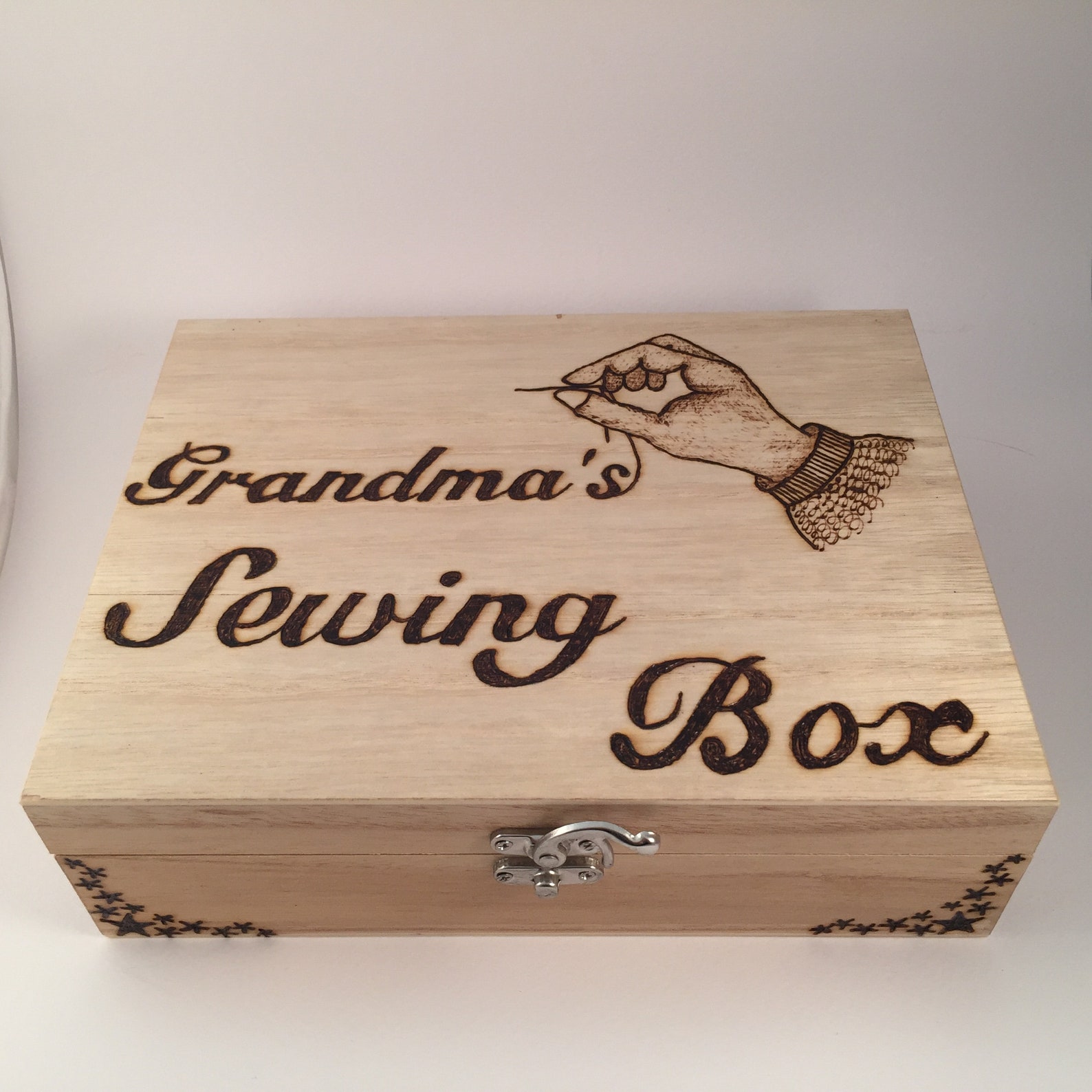 Personalised Wooden Sewing Box - Etsy