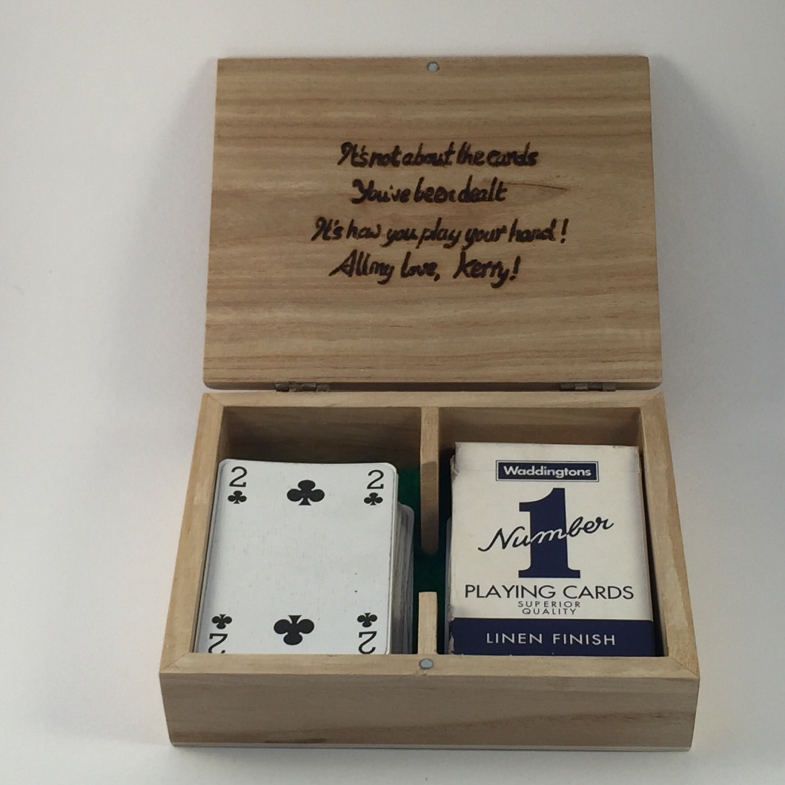 Personalised Wooden Playing Cards Box - Etsy