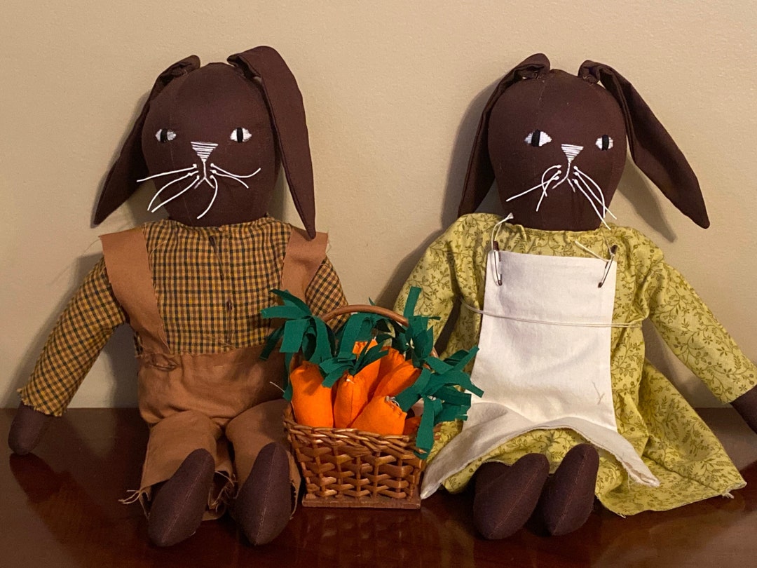 Harry and Maude Primitive Rabbits - Etsy