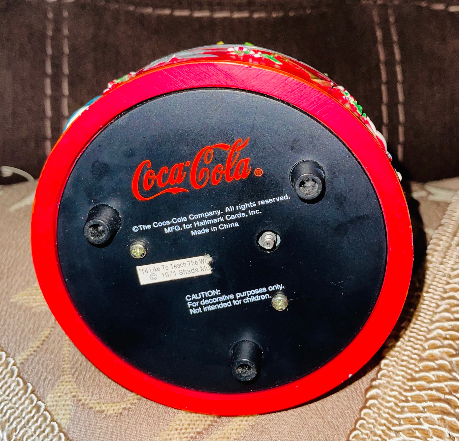 Coca-Cola Music Box Plays Vintage 1971 Song Id Like to Teach | Etsy
