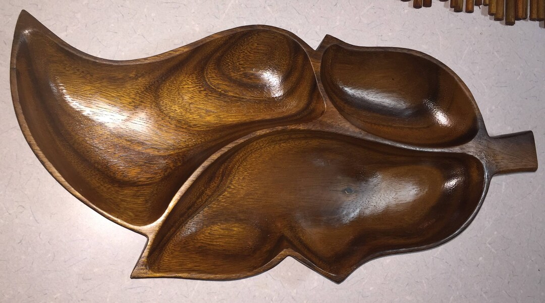 1960's Vintage Mid Century Genuine Monkey Pod Wood Hand Crafted by ...