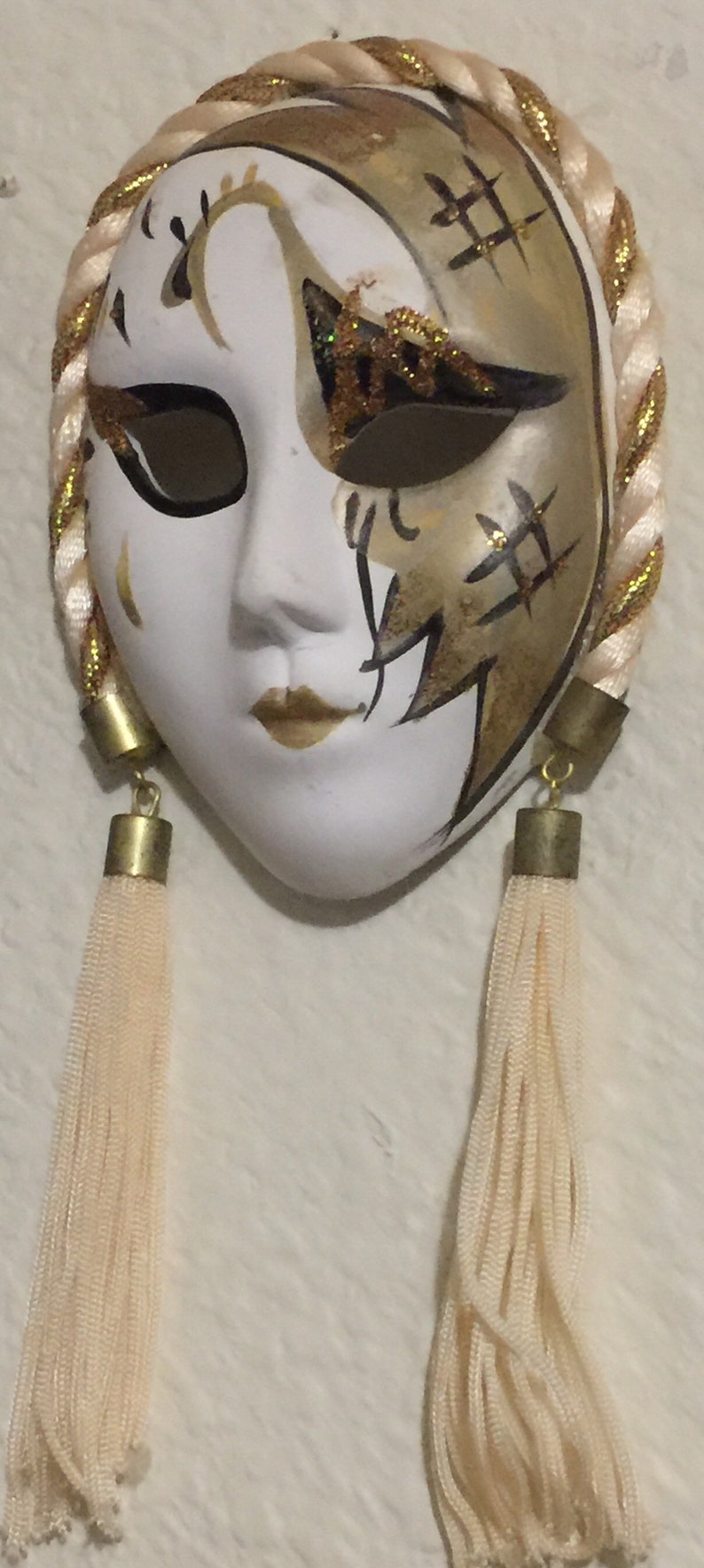 Vintage Handmade Jester Lady's Face Mask Ceramic Decor | Etsy