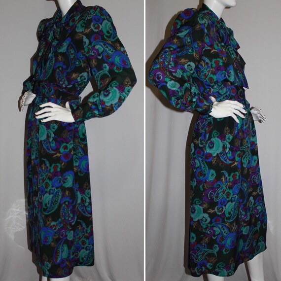 1980's Laura Henson Original Multicolor Floral and Pa… - Gem