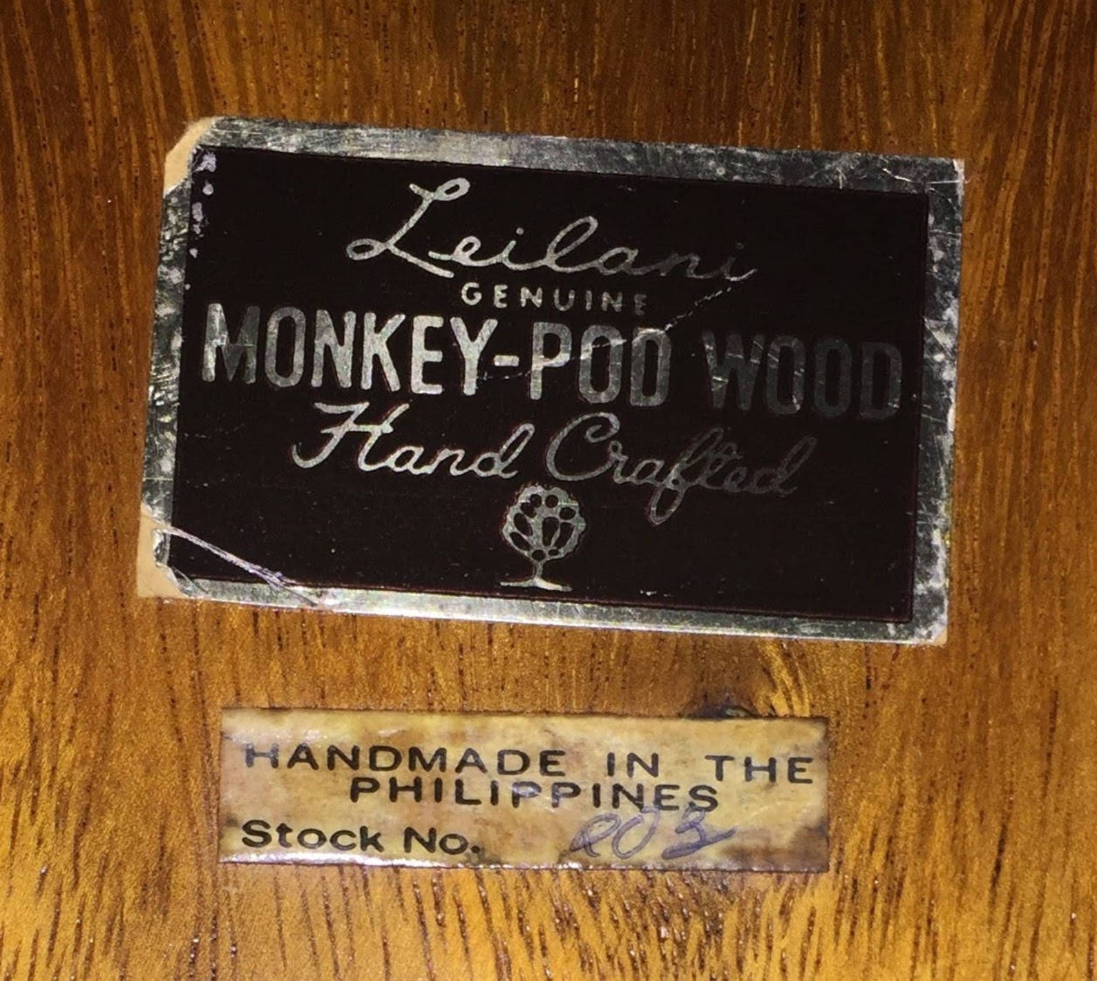 1960's Vintage Mid Century Genuine Monkey Pod Wood Hand Crafted by ...