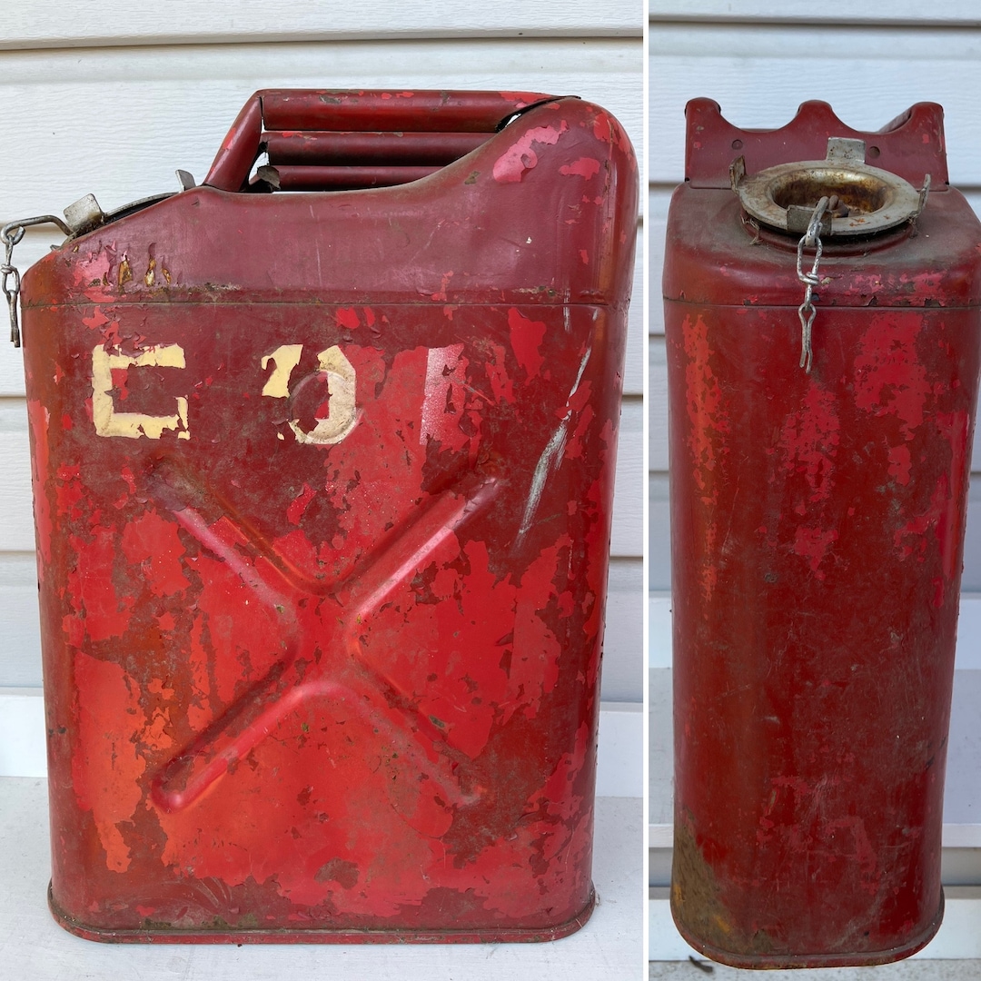 Vintage 1960s US USMC Red Metal Gas Can Jerry Jeep 5 Liter MILITAR - Etsy