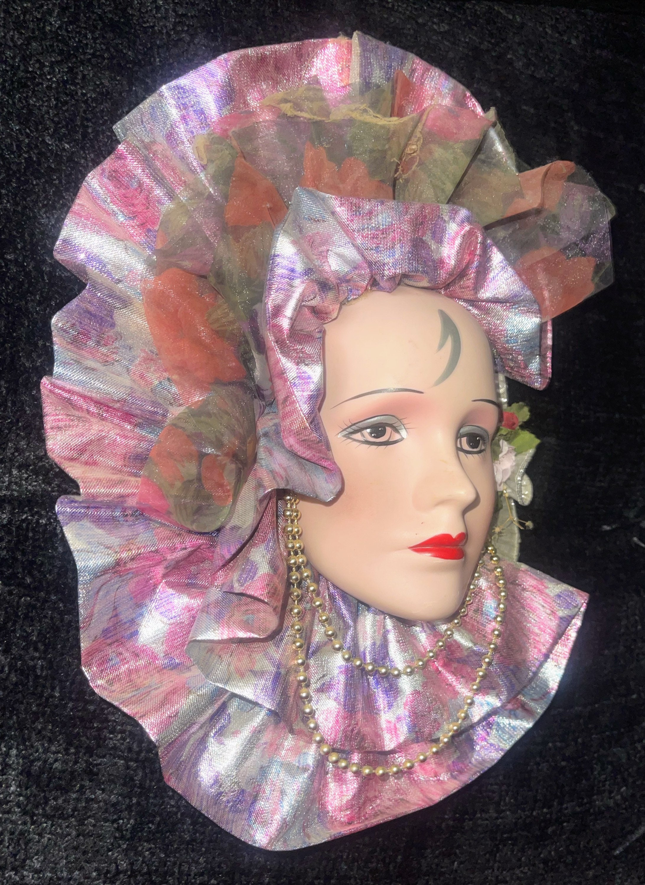 Vintage Lady Face Mask High Fashion Decor - Etsy