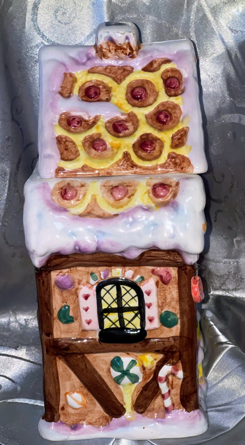 Vintage Ceramic Cookie Jar House Christmas Village Holiday Decor - Etsy