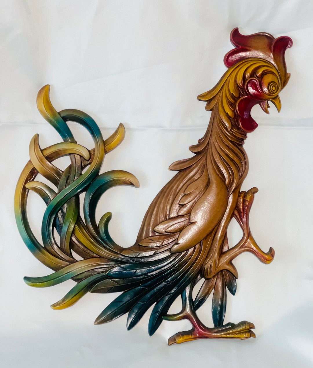 Vintage Syroco Inc Rooster Wall Hanging 1965 Plastic Rooster - Etsy