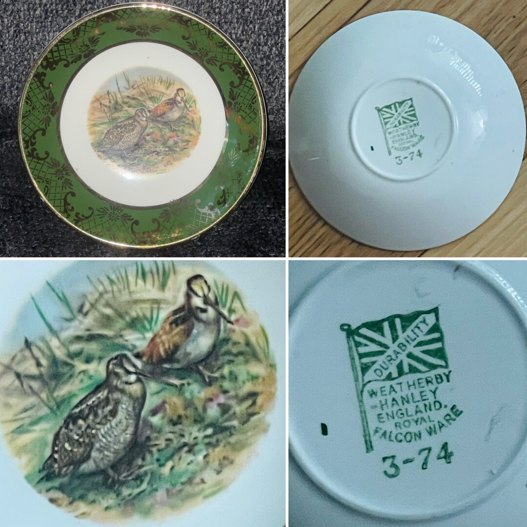 Vintage Royal Falcon Ware WEATHERBY Small Dish Collectors Plate Green ...