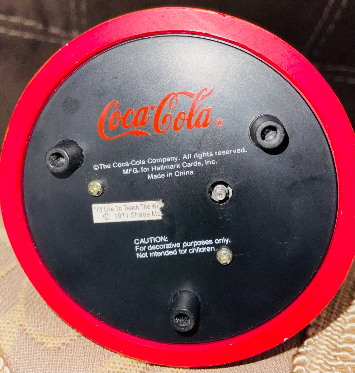 Coca-Cola Music Box Plays Vintage 1971 Song Id Like to Teach | Etsy