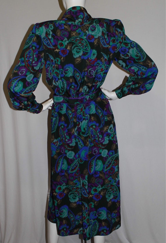 1980's Laura Henson Original Multicolor Floral and Pa… - Gem