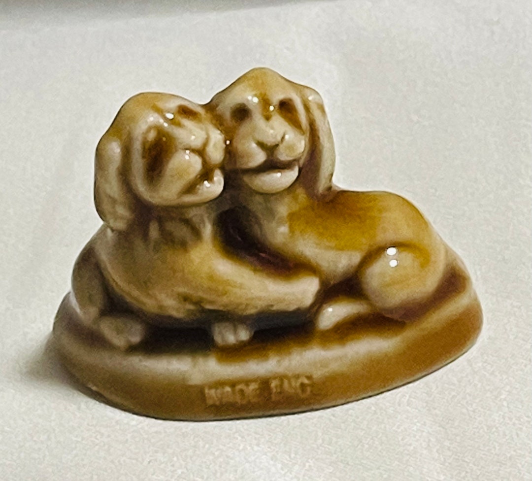 Vintage Wade Whimsey England Porcelain Puppies Pair Spaniels Dogs - Etsy