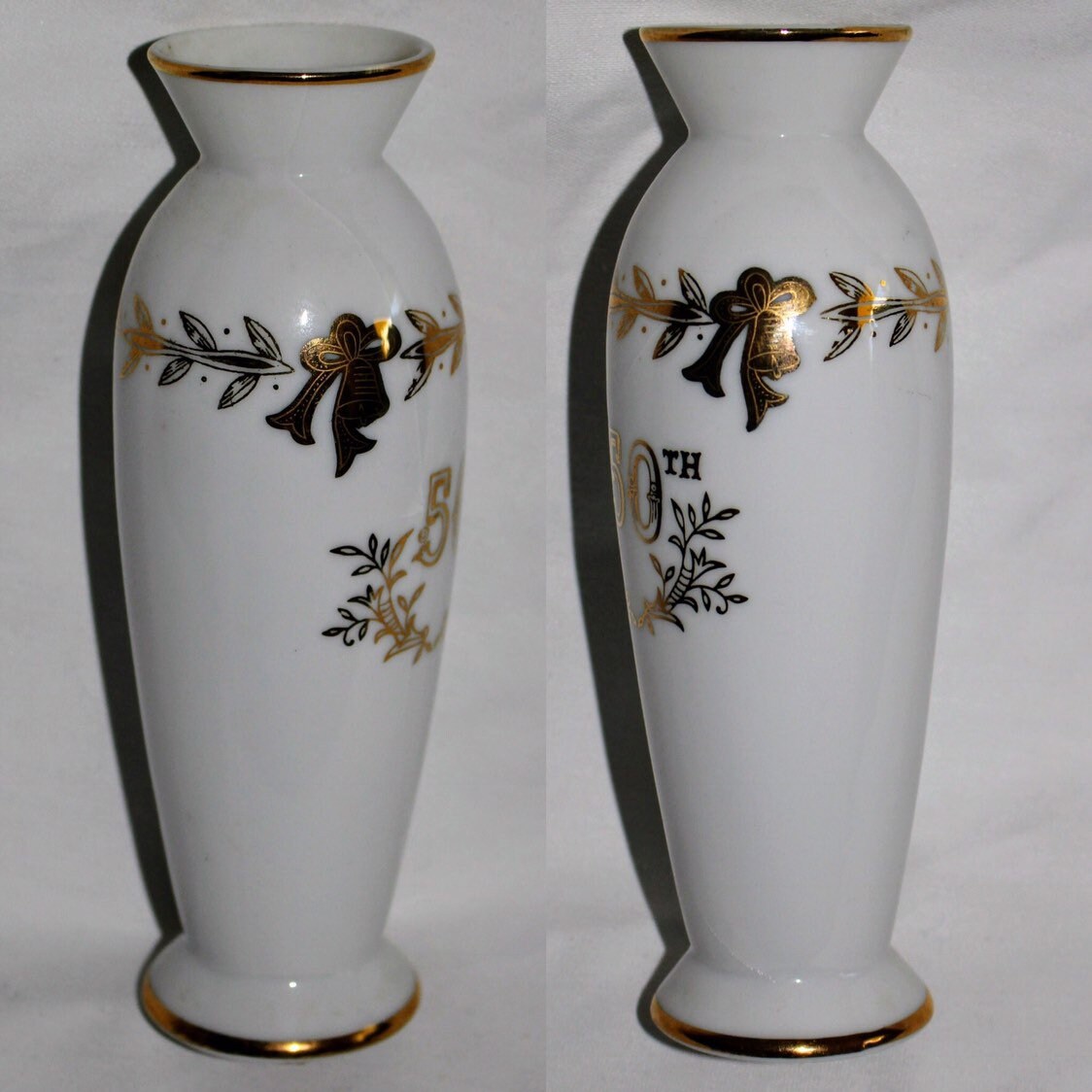 Vintage Lefton China Vase 50th Anniversary 4655 - Etsy