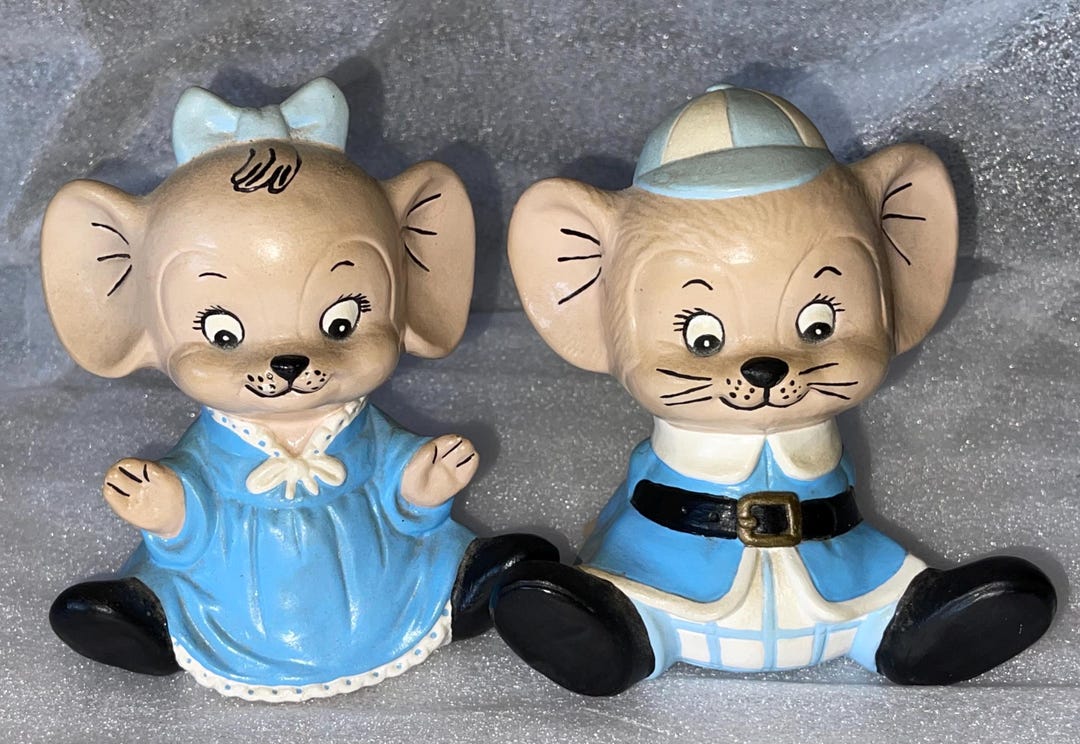Vintage Set of Mouse Statue Figurines Collectible - Etsy