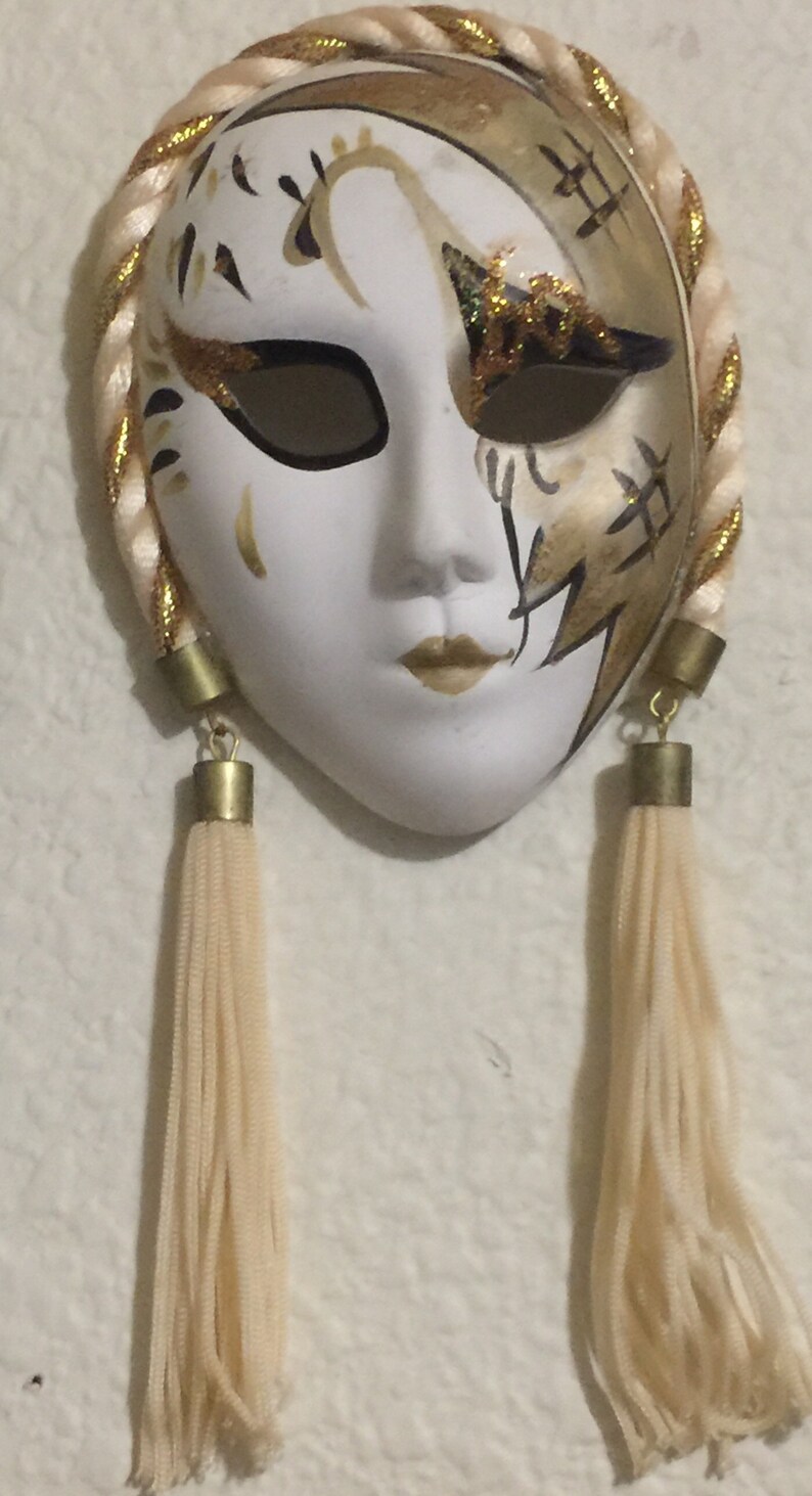 Vintage Handmade Jester Lady's Face Mask Ceramic Decor Jester Mask - Etsy