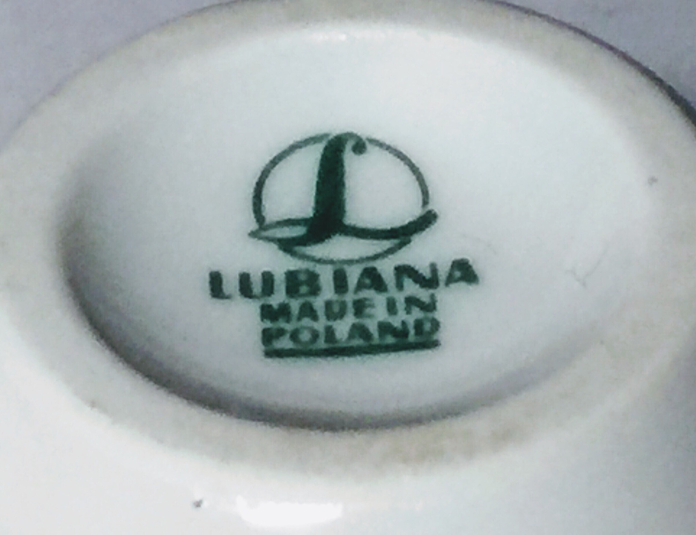 1970's Vintage Lubiana Poland Personal Teacup and Saucer White With ...