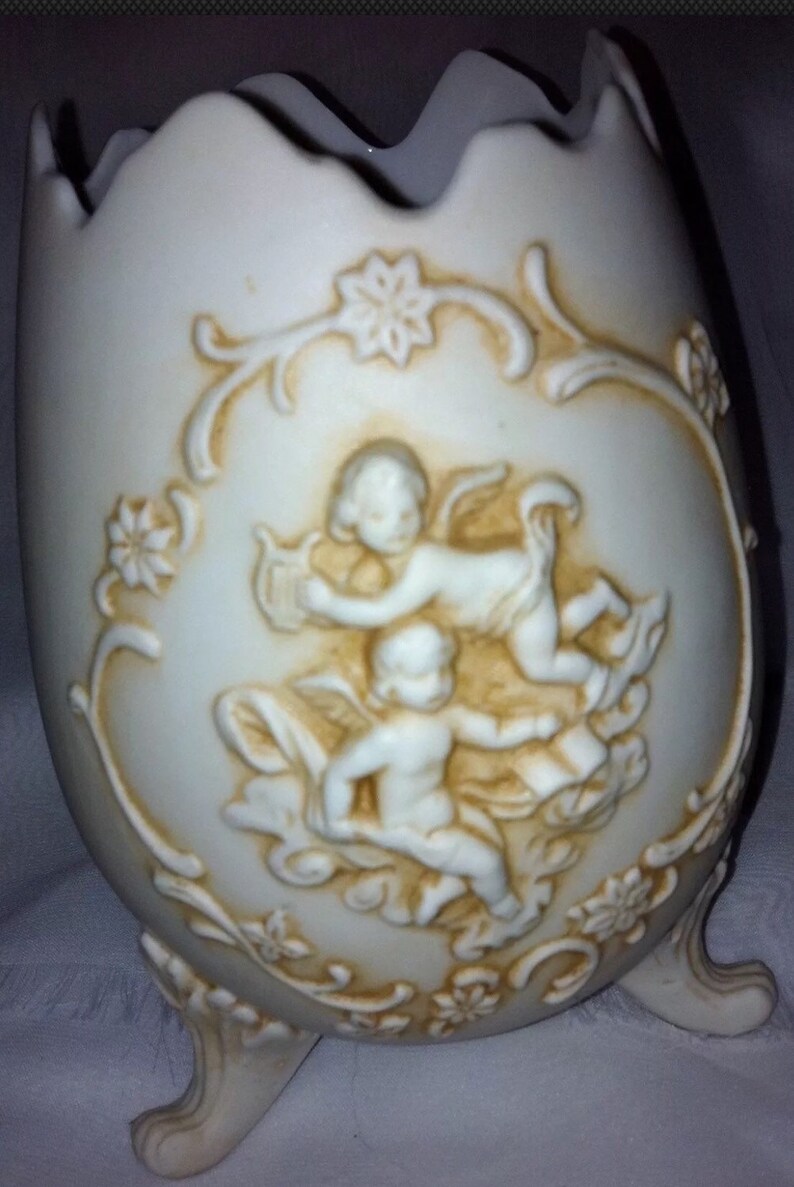 Vintage Lefton Victorian Cherub/angel 3 Legged Egg Vase # 1814 - Etsy