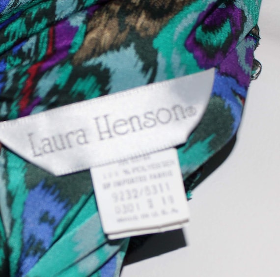 1980's Laura Henson Original Multicolor Floral and Pa… - Gem