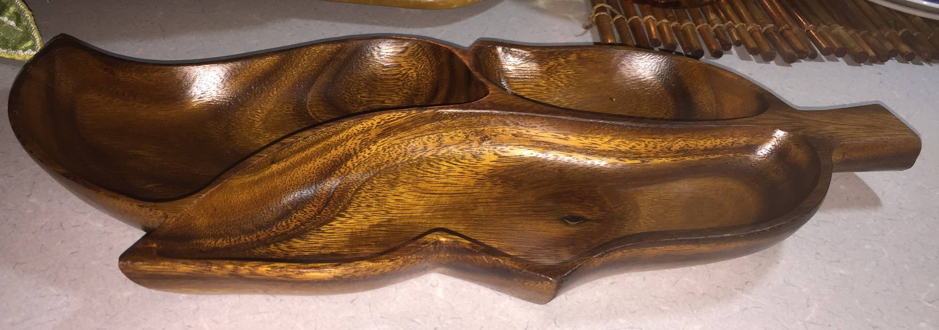 1960's Vintage Mid Century Genuine Monkey Pod Wood Hand Crafted by ...