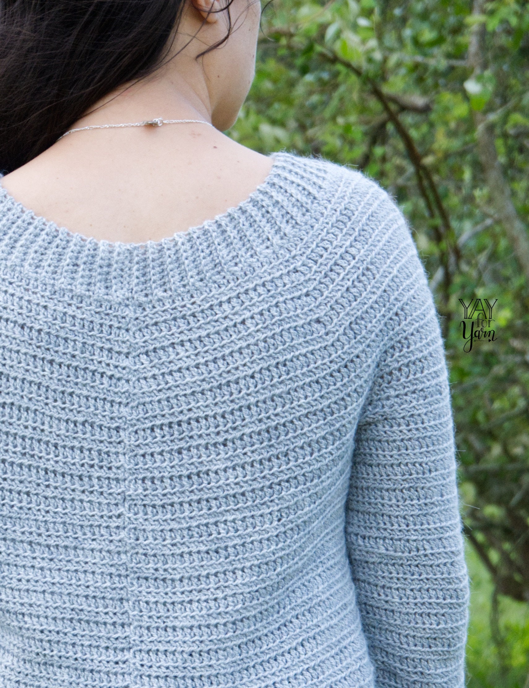 Round Yoke Sweater PDF Crochet Pattern, Women's Circular Yoke Top Down ...