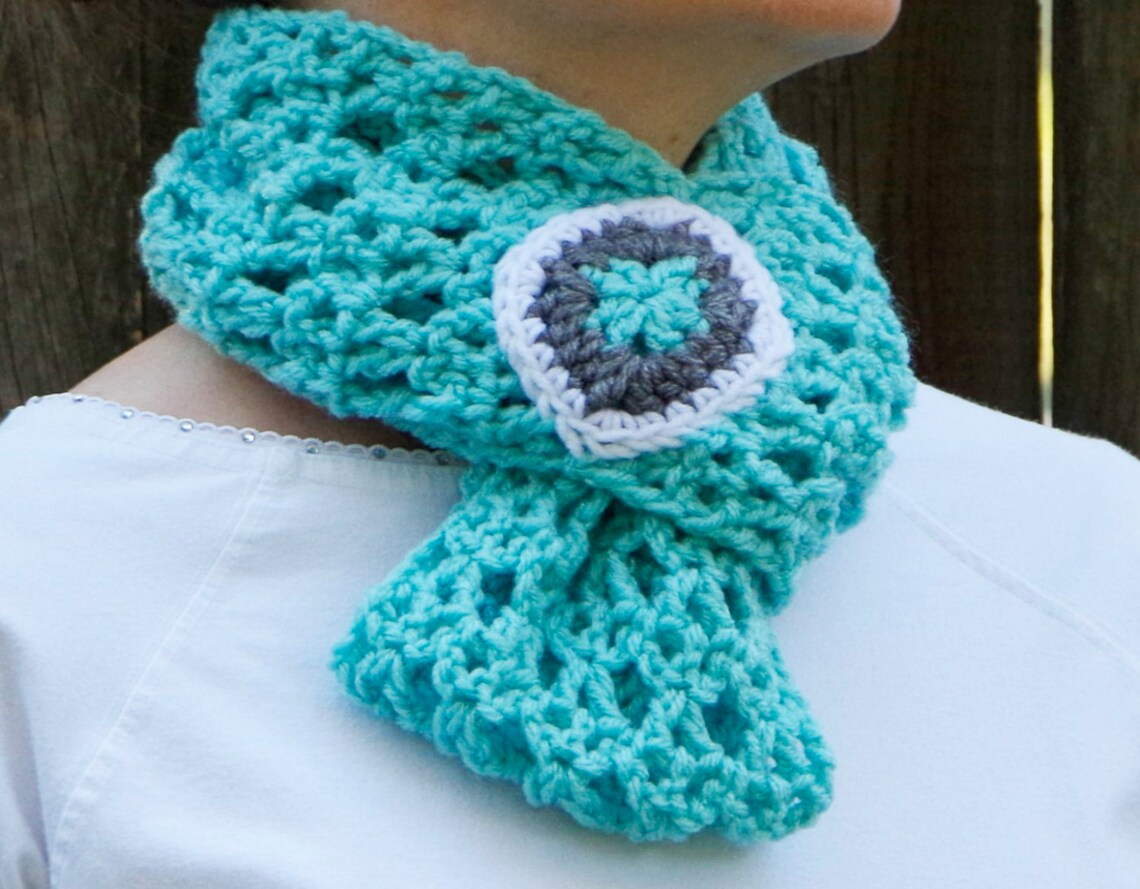 Crochet PATTERN Diamond Lace Infinity Scarf Girls to - Etsy