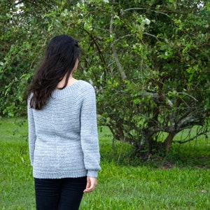 Round Yoke Sweater PDF Crochet Pattern, Women's Circular Yoke Top Down ...