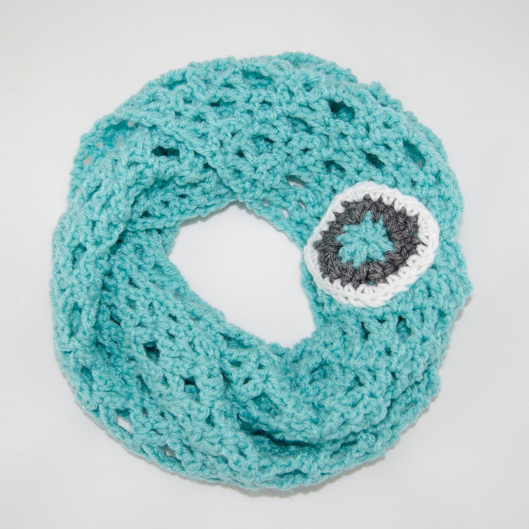 Crochet PATTERN - Diamond Lace Infinity Scarf - Girls to Ladies Sizes ...