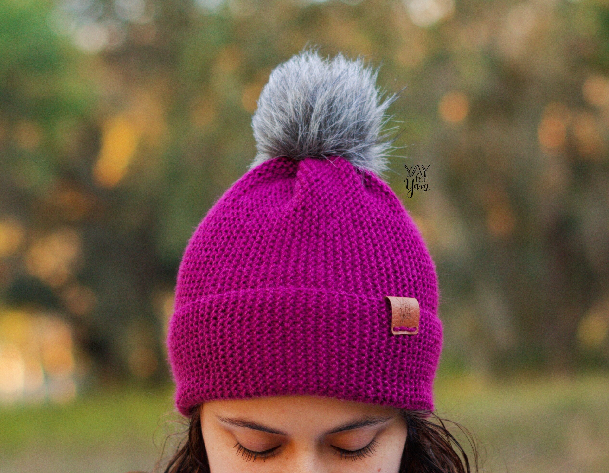 Easiest Knitted Hat EVER PDF Knitting Pattern Video Tutorial For
