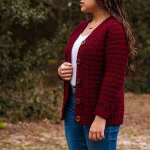 Crochet Cardigan Pattern, Plus Size Crochet Sweater Pattern, Crochet ...