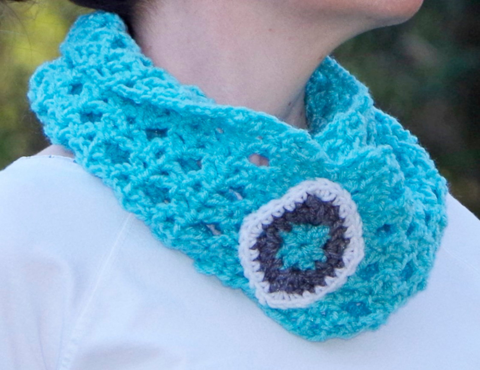 Crochet PATTERN Diamond Lace Infinity Scarf Girls to - Etsy