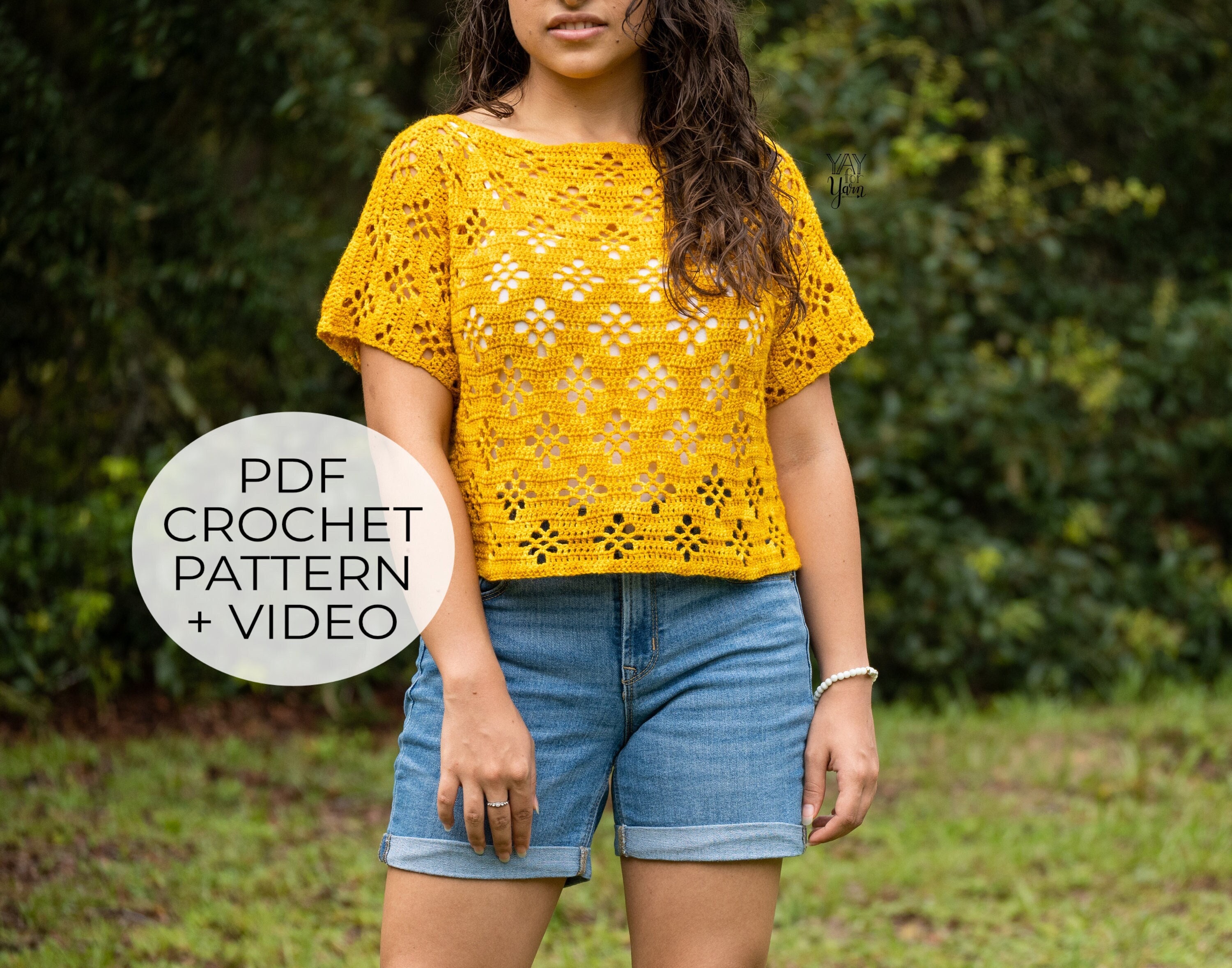 Crochet Top Pattern, Crochet Summer Top Pattern, Crochet Lace Top ...