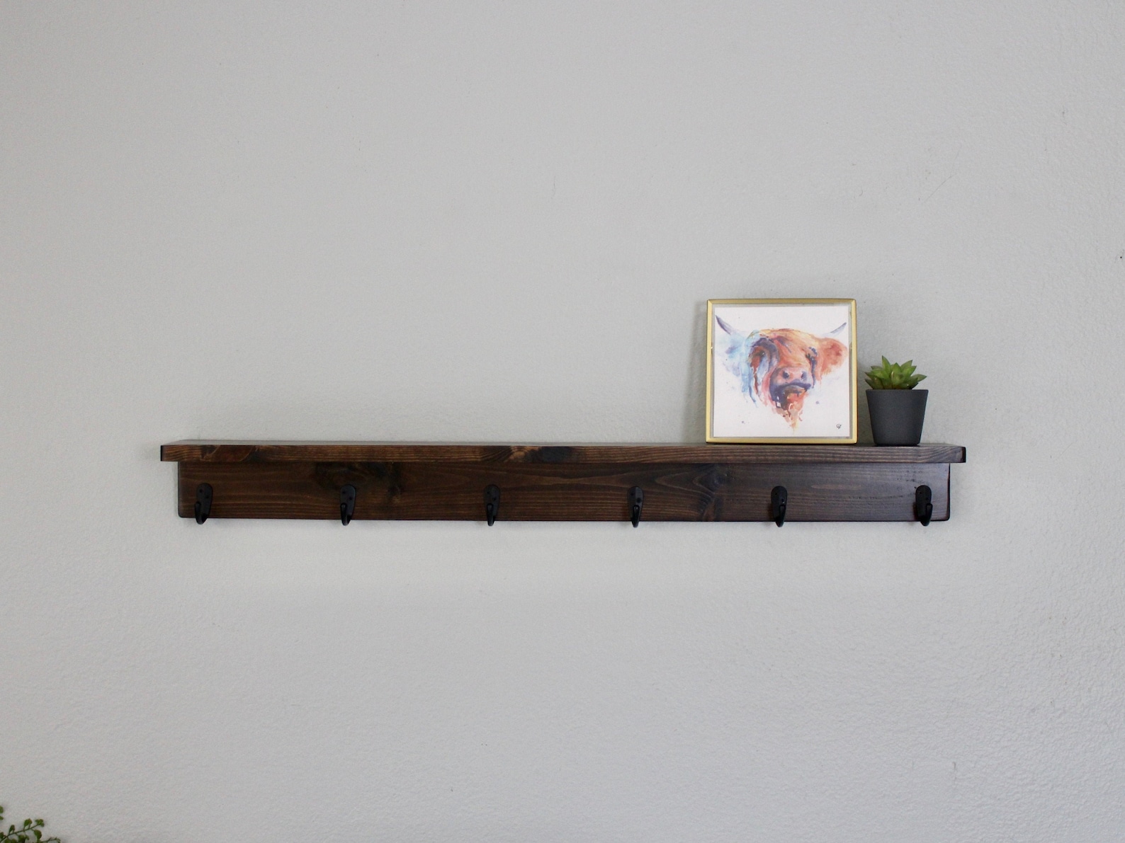 34 Slim Shelf With Hooks Cute and Simple Entry - Etsy