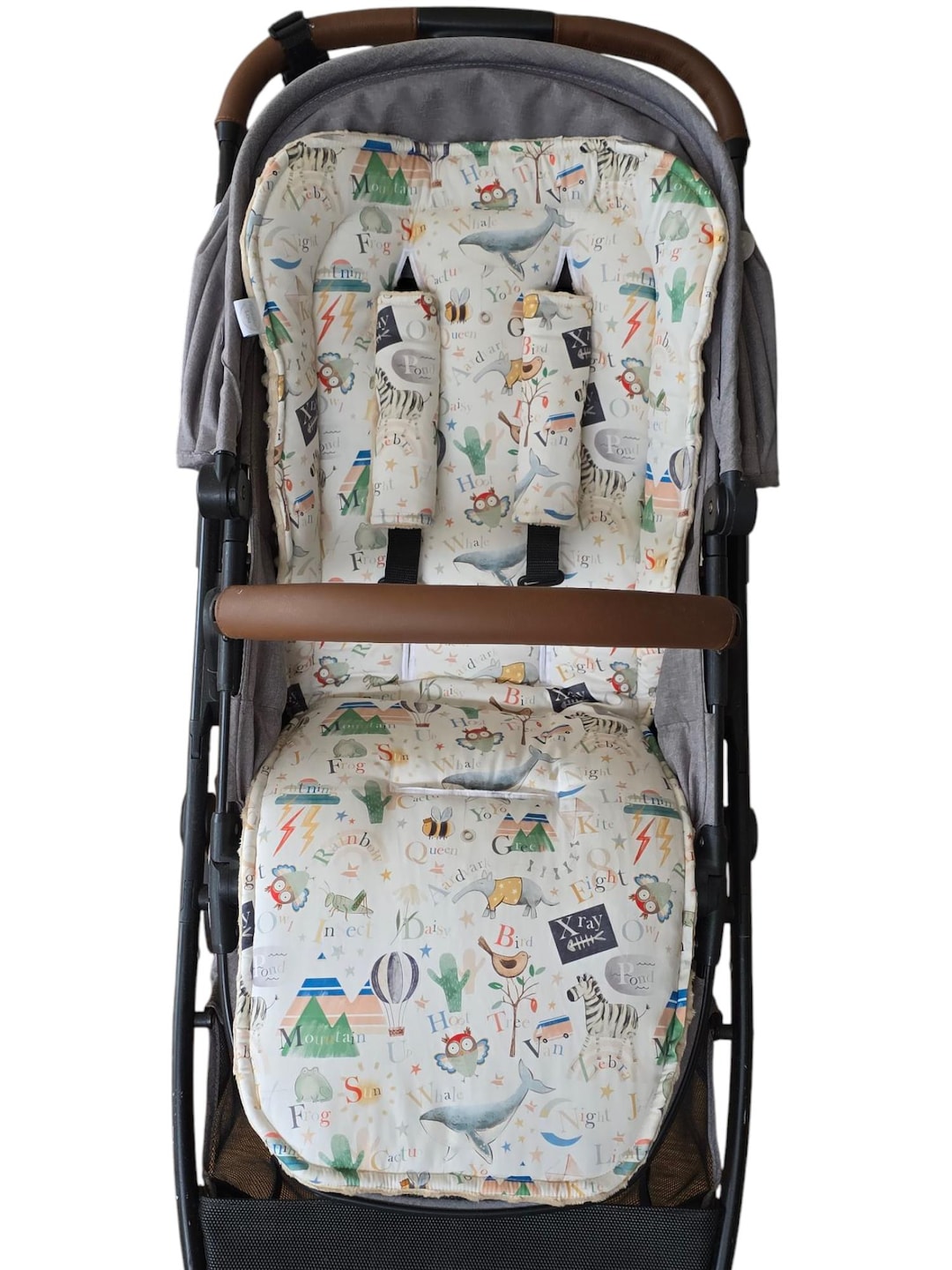 Animal Alphabet / Sand Minky Dot Universal Pram Liner - Etsy