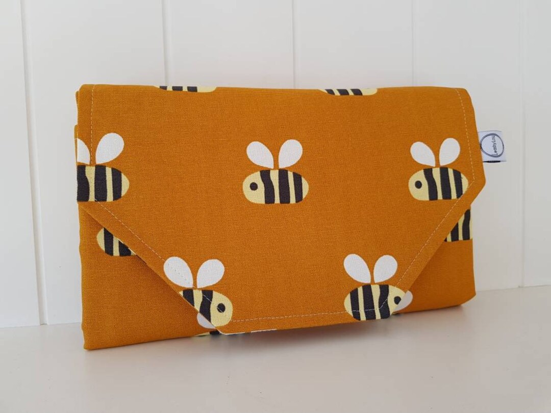 Bumble Bee Nappy Change Mat Clutch W/ Wipes Pocket - Nappy Bag - Nappy ...