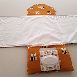 Bumble Bee Nappy Change Mat Clutch W/ Wipes Pocket - Nappy Bag - Nappy ...