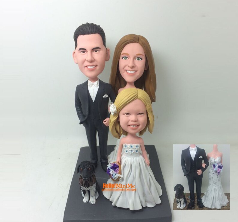 Cake Topper Wedding Cake Topper Bobble Head Custom Cake Topper - Etsy ...